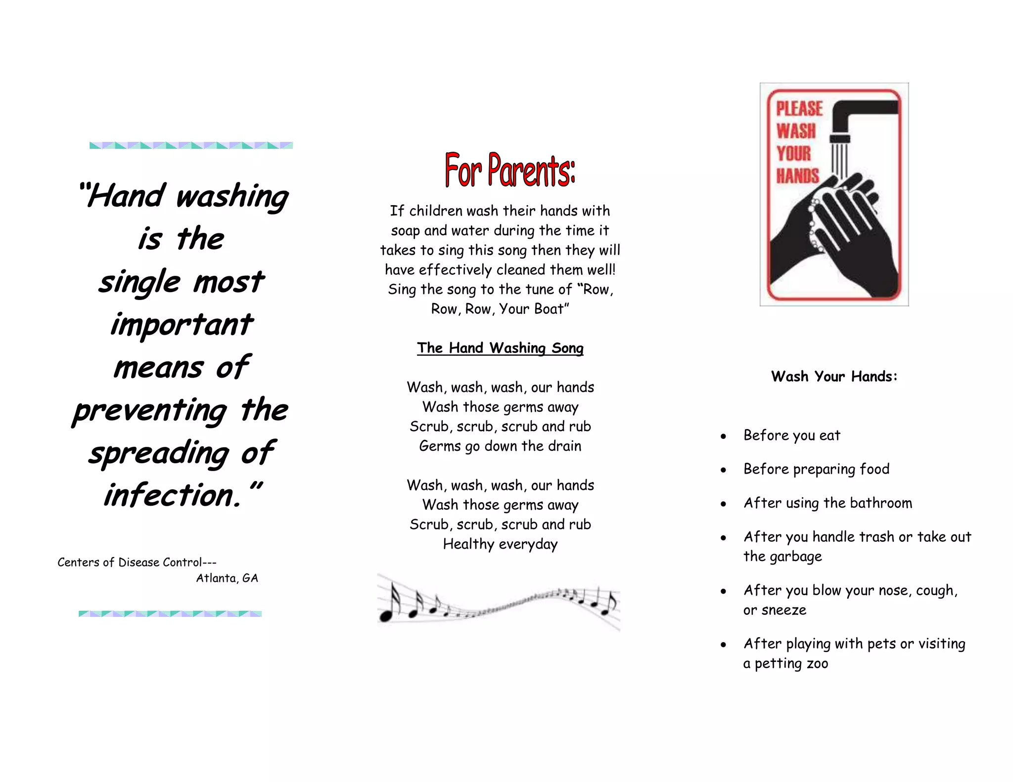 Handwashing brochure | DOCX