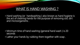 Types of Handwashing and techniques (Surgical Scrub) | PPTX | Bath and ...