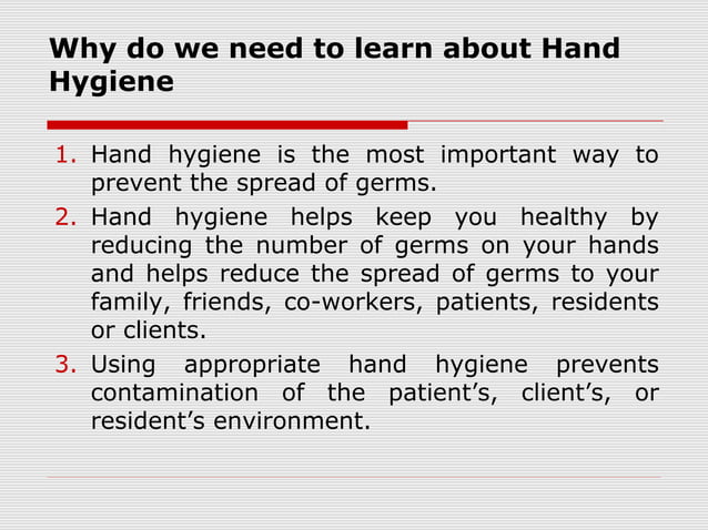 Hand washing presentation | PPT | Infectious Diseases | Diseases and ...