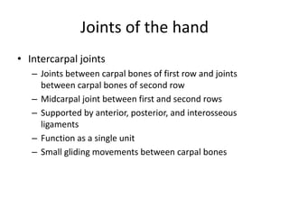 Hand, wrist and forearm gross anatomy .pptx