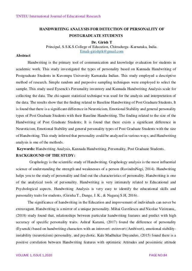 Handwriting Analysis For Detection Of Personality Of Postgraduate Stu…