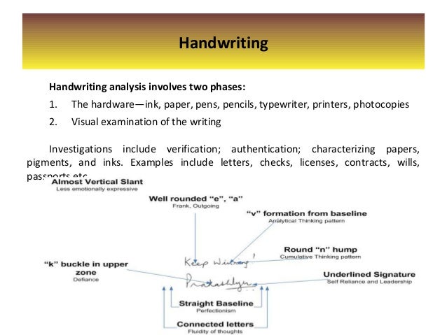 Handwriting and Document Examination