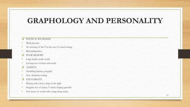 HANDWRITING AND PERSONALITY.pptx | Brain and Nervous System Disorders ...