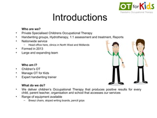 OT for Kids - Assessing and Improving Handwriting for Occupational ...