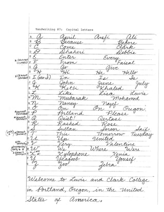 Handwriting cursive for ESL students | PDF