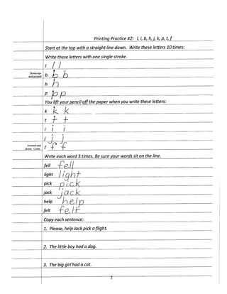 Handwriting print for ESL students | PDF