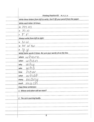 Handwriting print for ESL students | PDF
