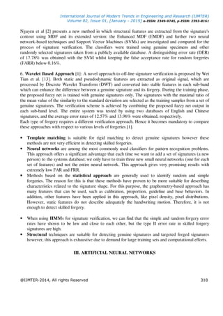 Handwritten Signature Verification using Artificial Neural Network | PDF