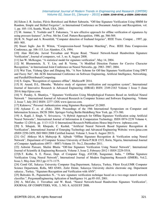 Handwritten Signature Verification using Artificial Neural Network | PDF