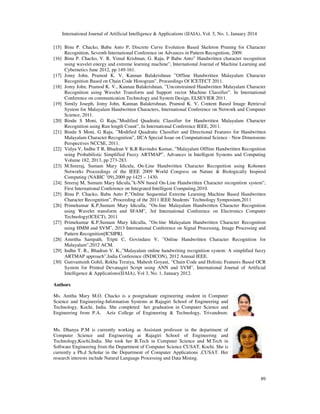 Handwritten character recognition in | PDF