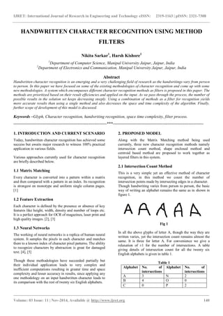Handwritten character recognition using method filters | PDF ...