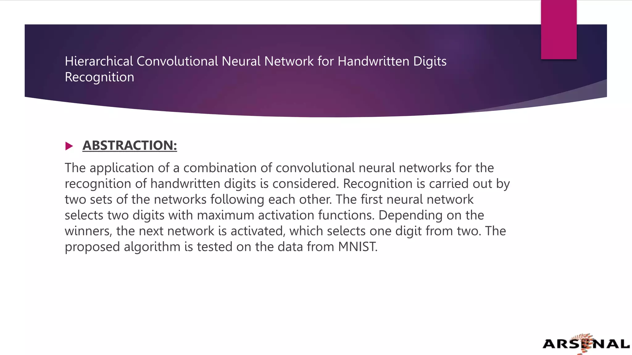 Handwritten Digit Recognitionppt1 Pptx