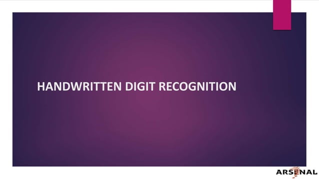 Handwritten Digit Recognitionppt1 Pptx