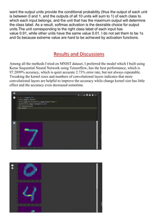 Handwritten digits recognition report | PDF