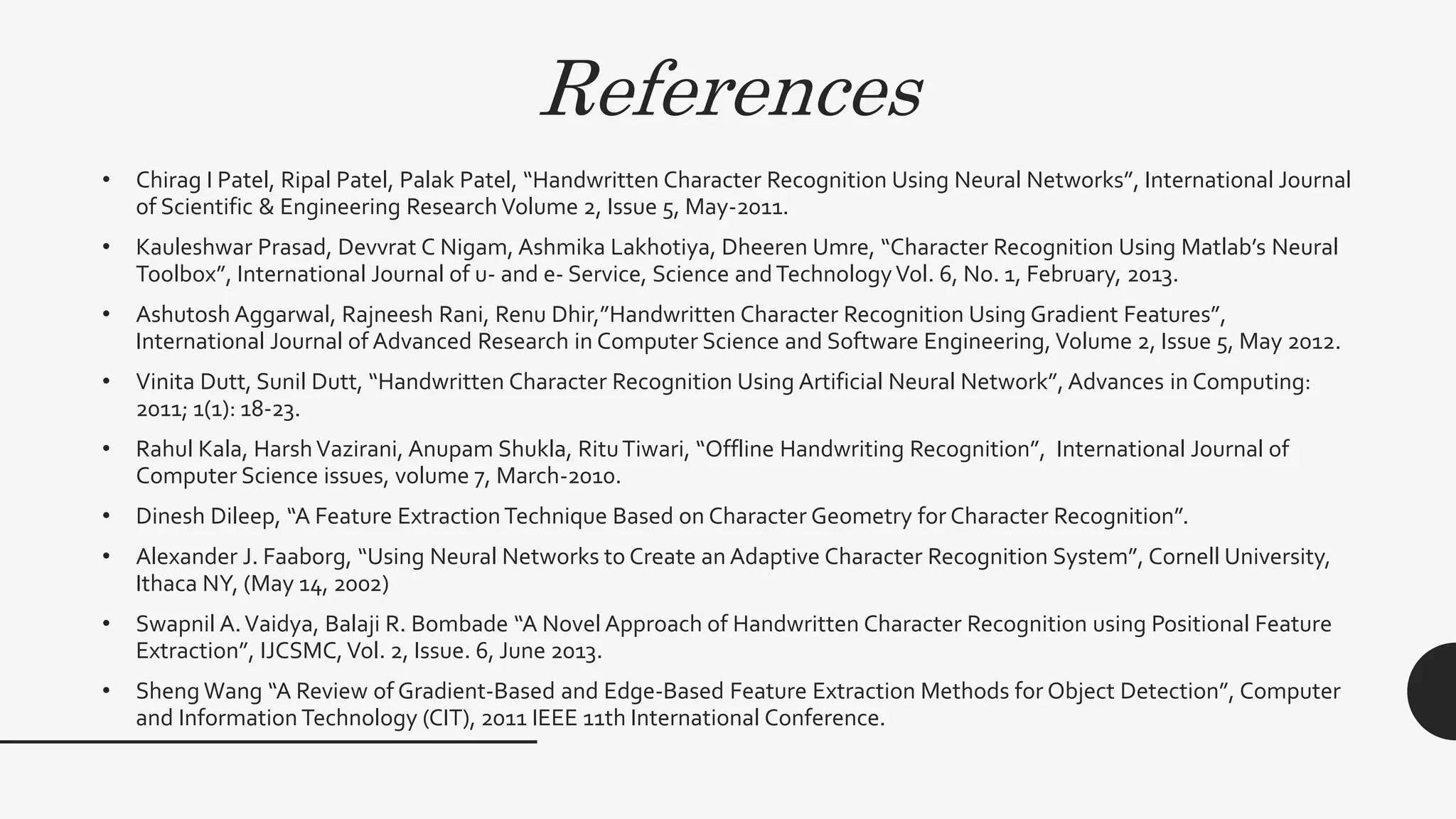 Handwritten mathematical symbol recognition | PPTX