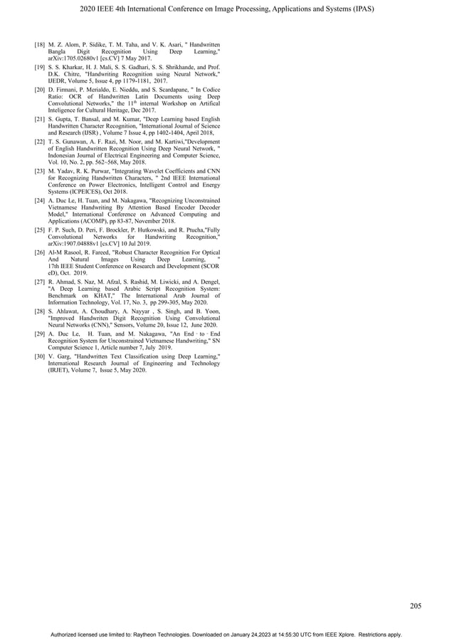 Handwritten Recognition A Survey Pdf
