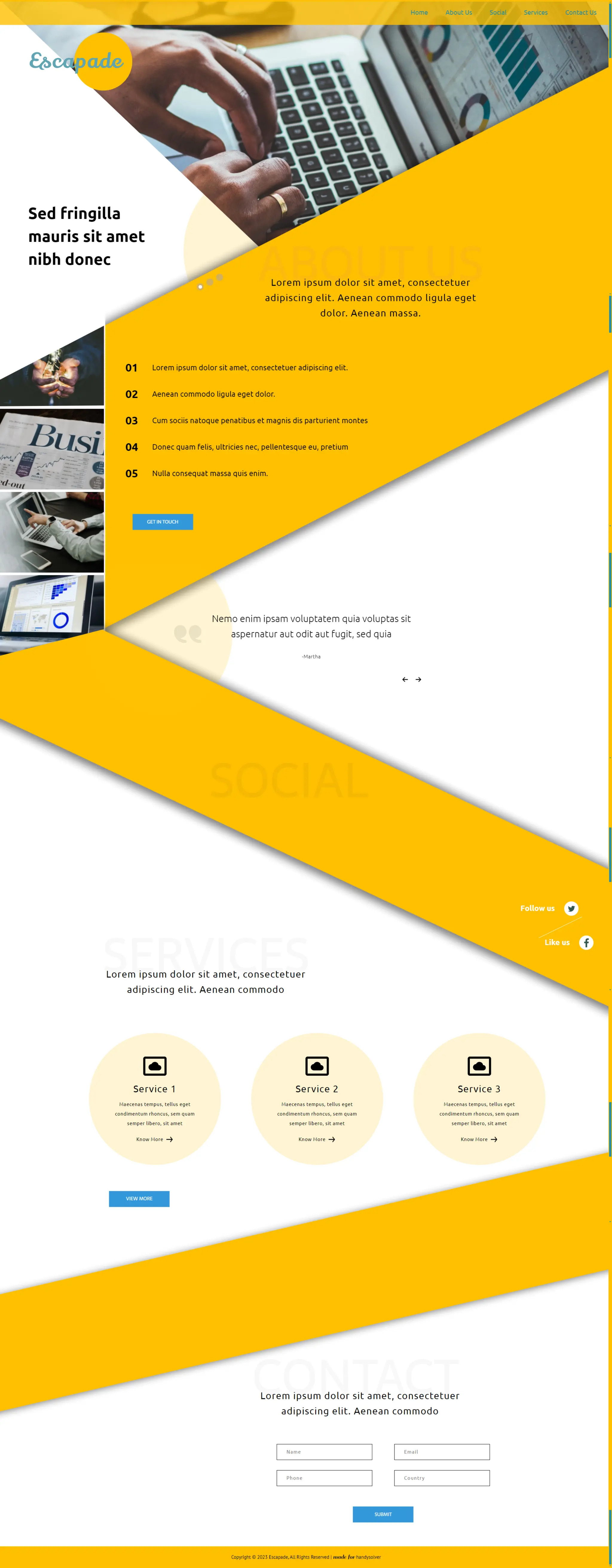 handy-solver-challenge project for a HTMl developer role | PDF