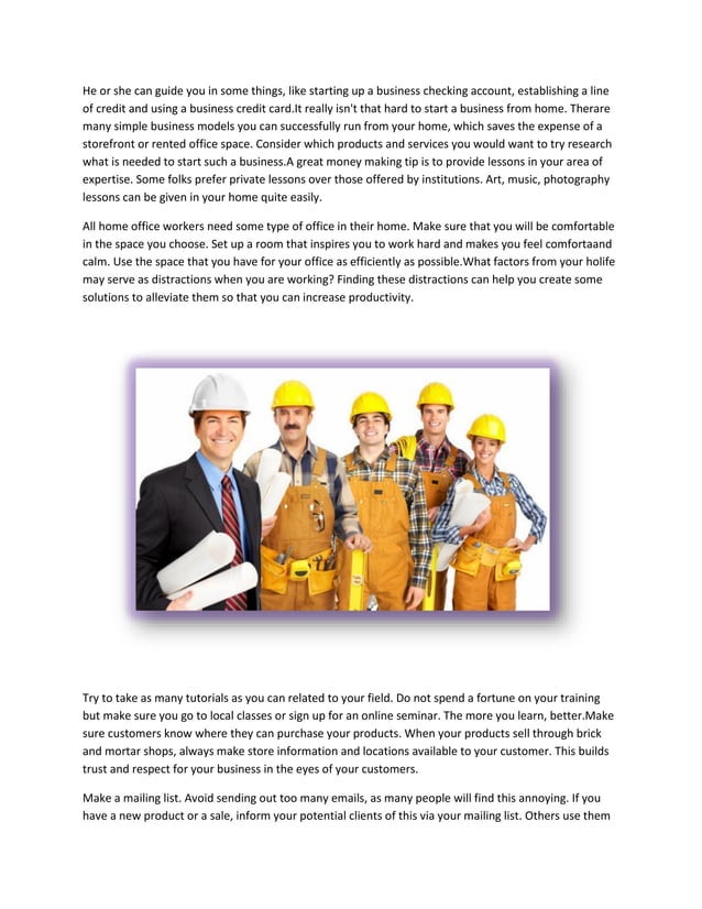 Handyman business plan | PDF