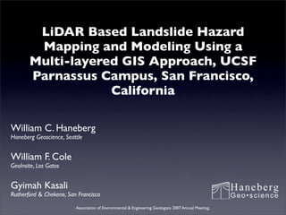 Lidar based landslide mapping at UCSF | PPT