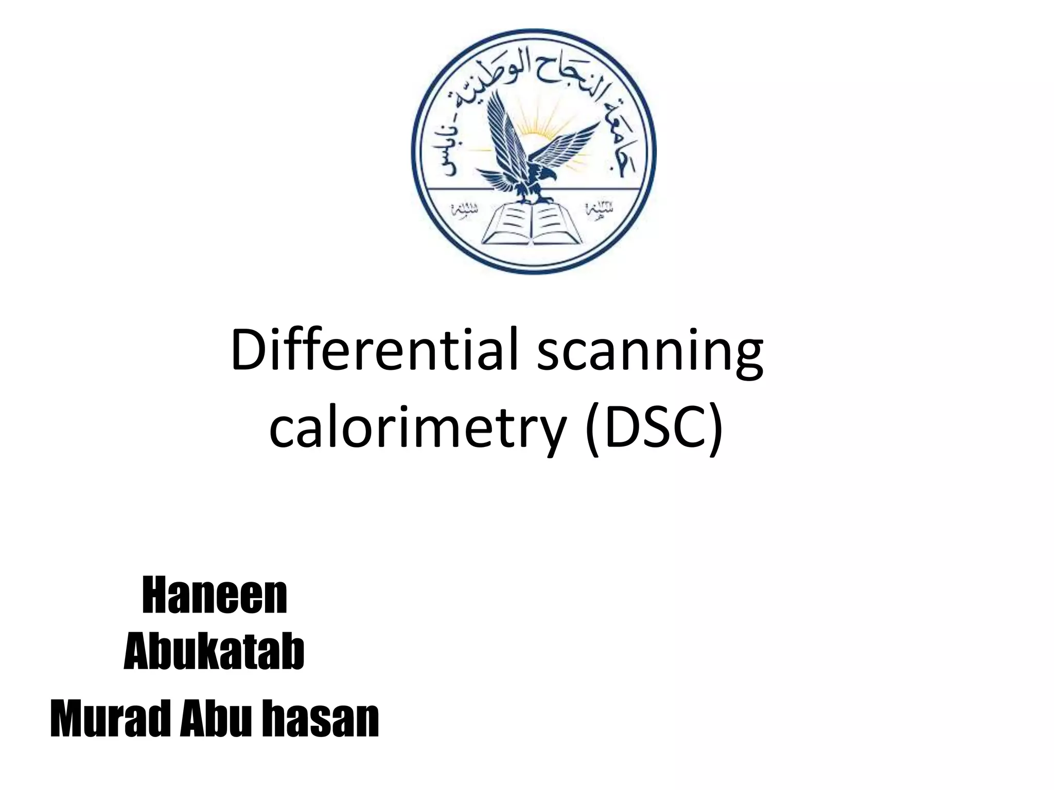 Differential scanning calorimetry DSC | PPTX | Chemistry | Science