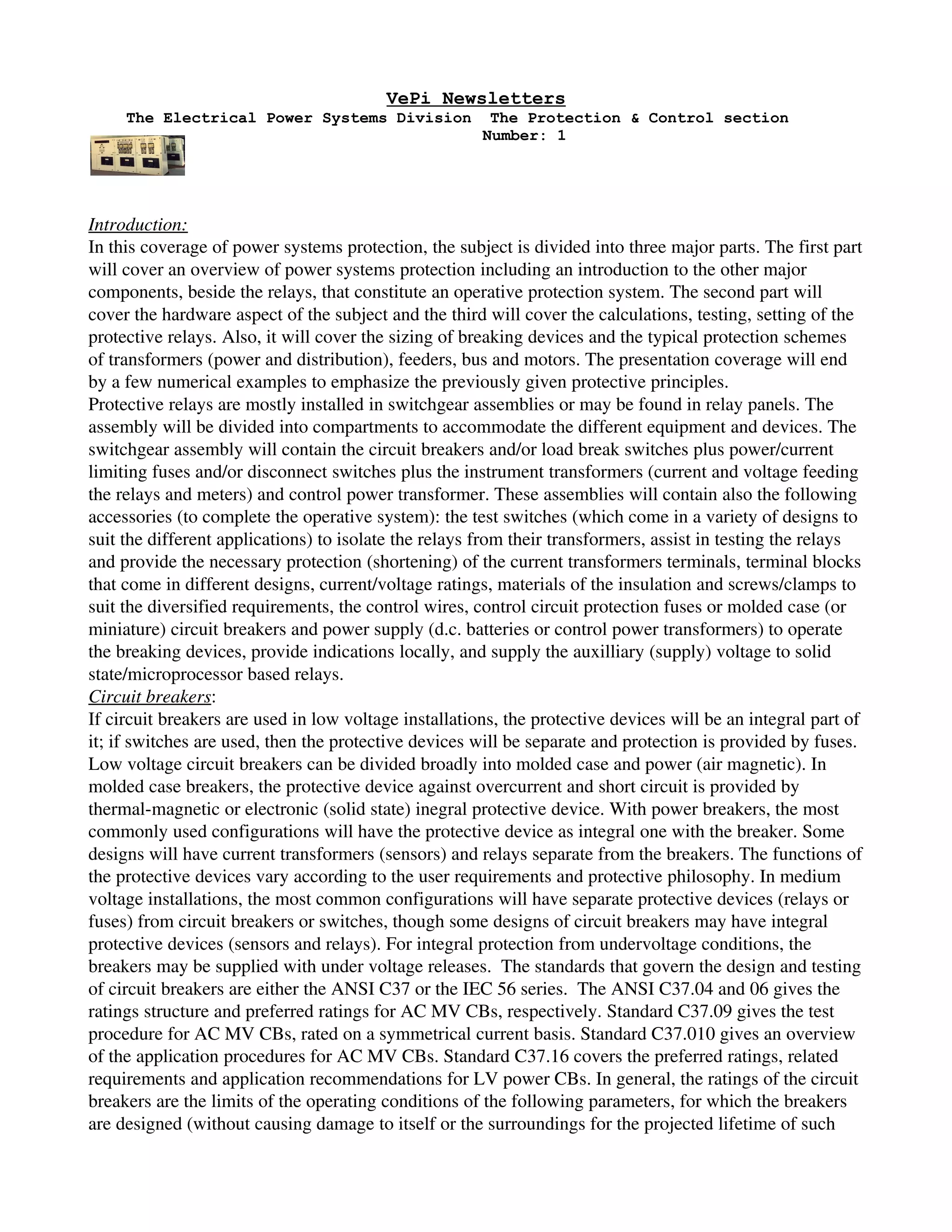 Protection and control, part 1 | ODT