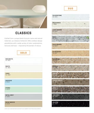 Hanex Solid Surface Brochure 2017 | PDF