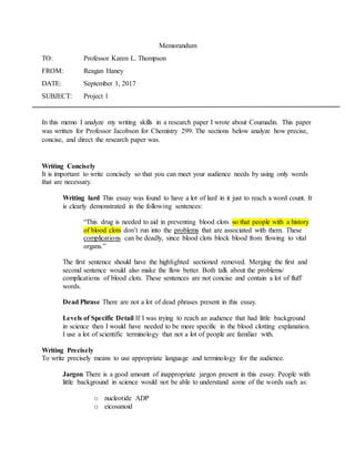 Haney memorandum | PDF