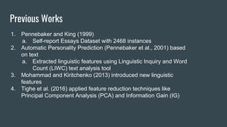 Automatic Personality Prediction with Attention-based Neural Networks | PPT