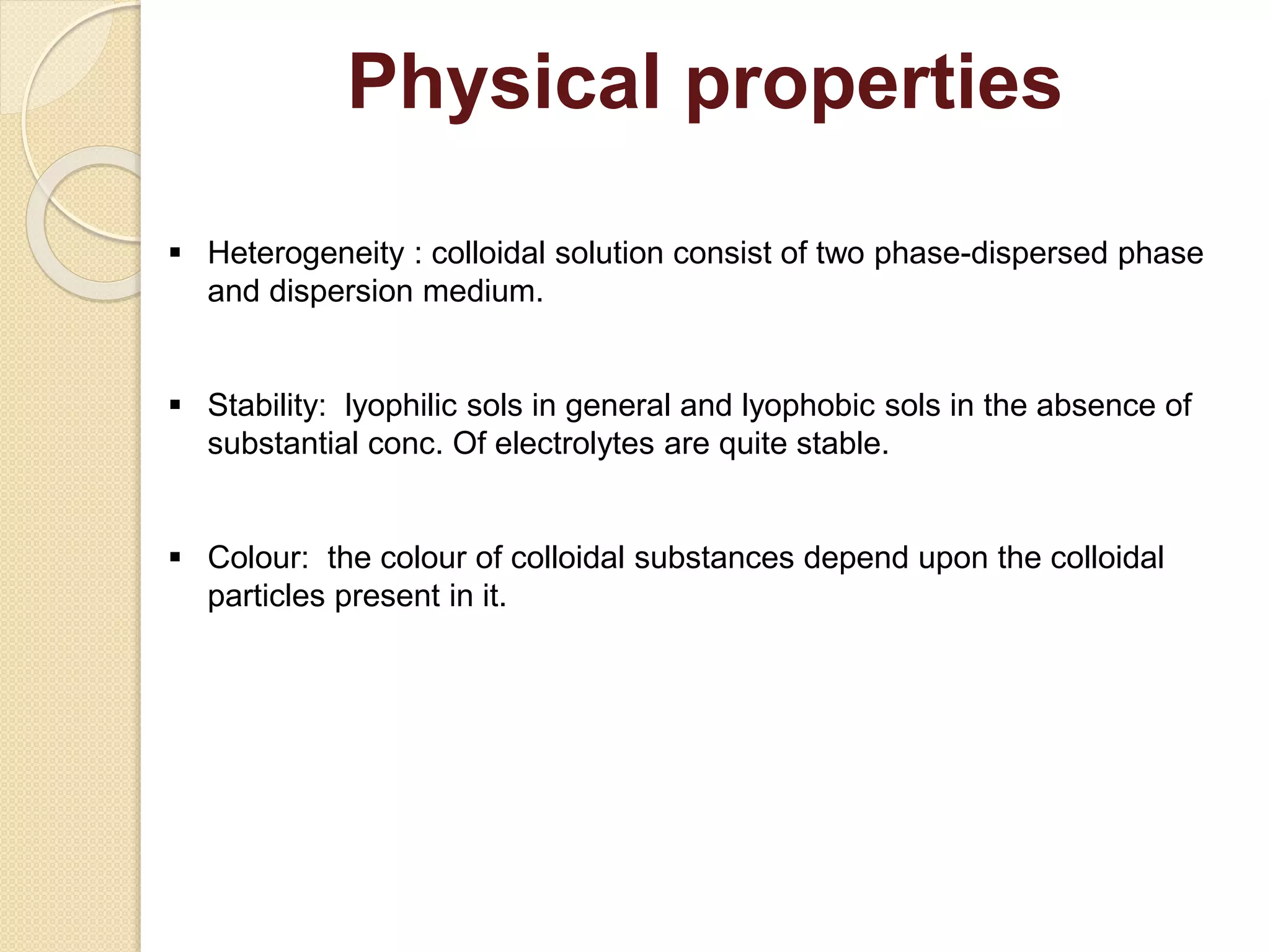 colloidal dispersion | PPTX