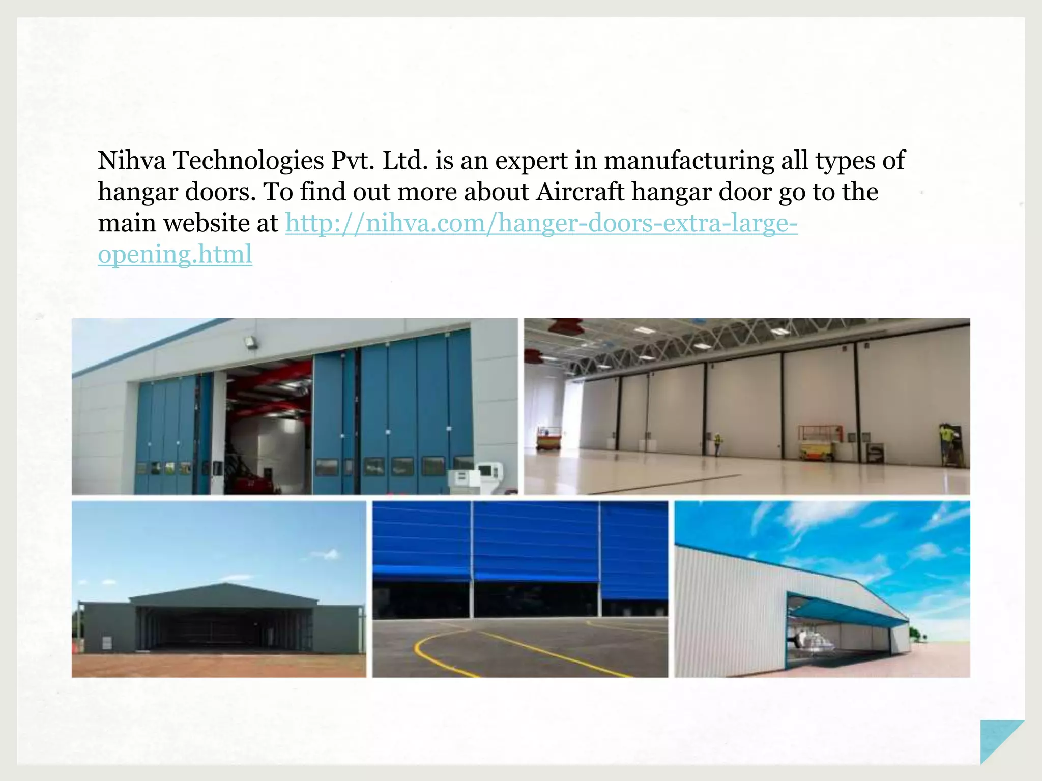 Hangar Doors/ Hangar Doors With Sustainable Design | PPTX