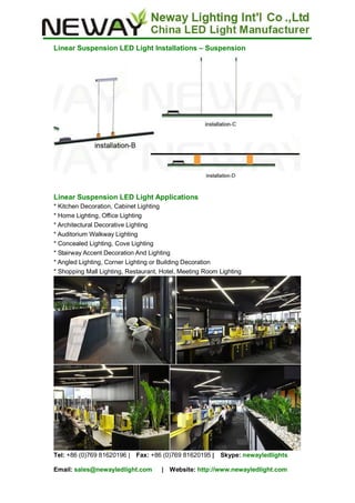 Hang down kichler linear led lighting, dropped linear led light ...