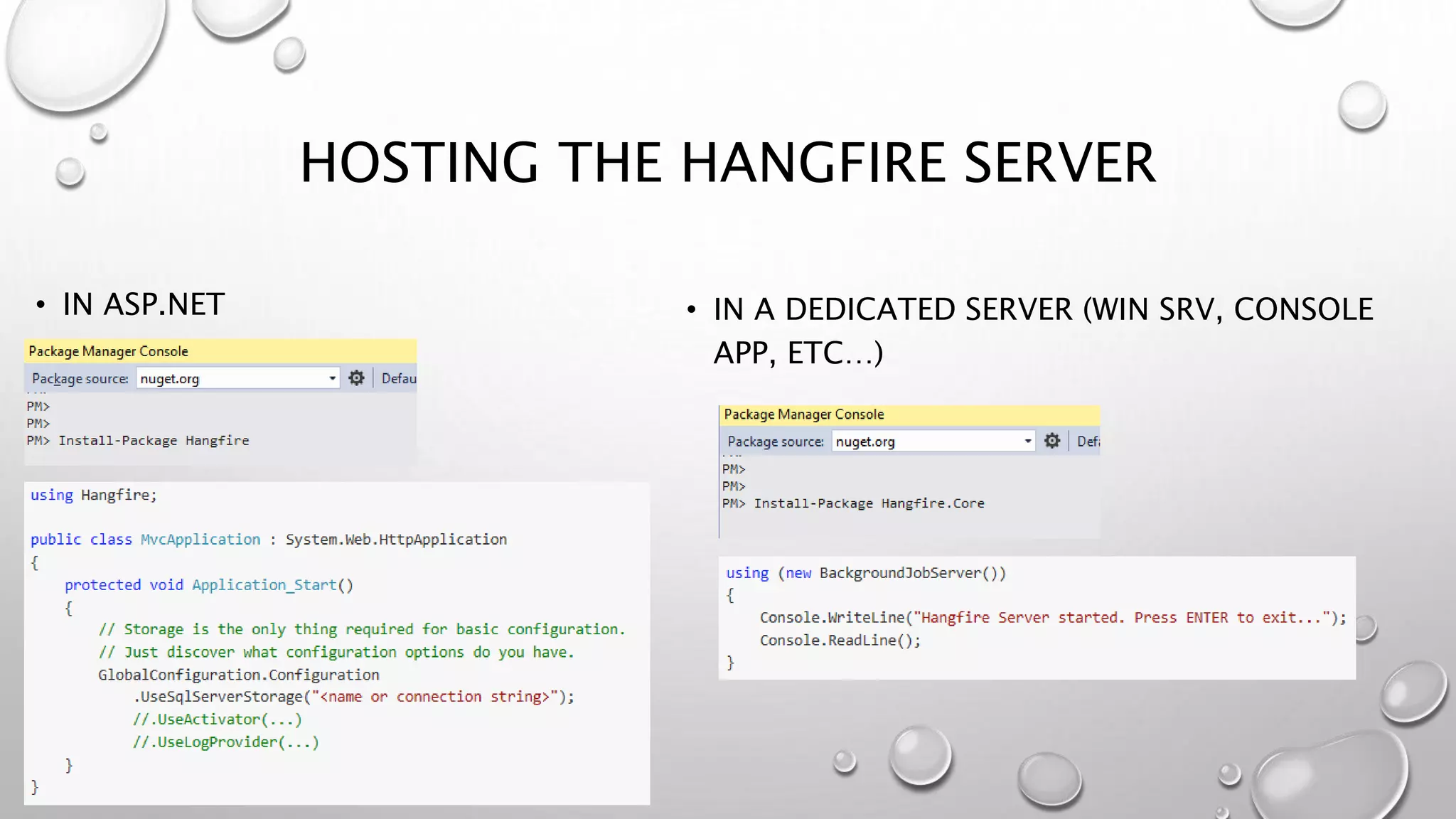 Managing tasks with Hangfire | PPTX