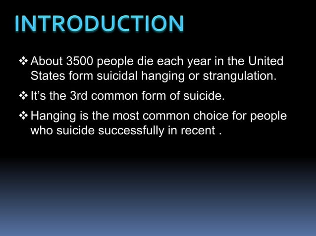 Hanging | PPTX | Lung and Respiratory Health | Diseases and Conditions