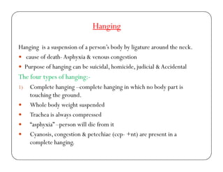 Hanging, strangulation, Asphyxial death | PDF