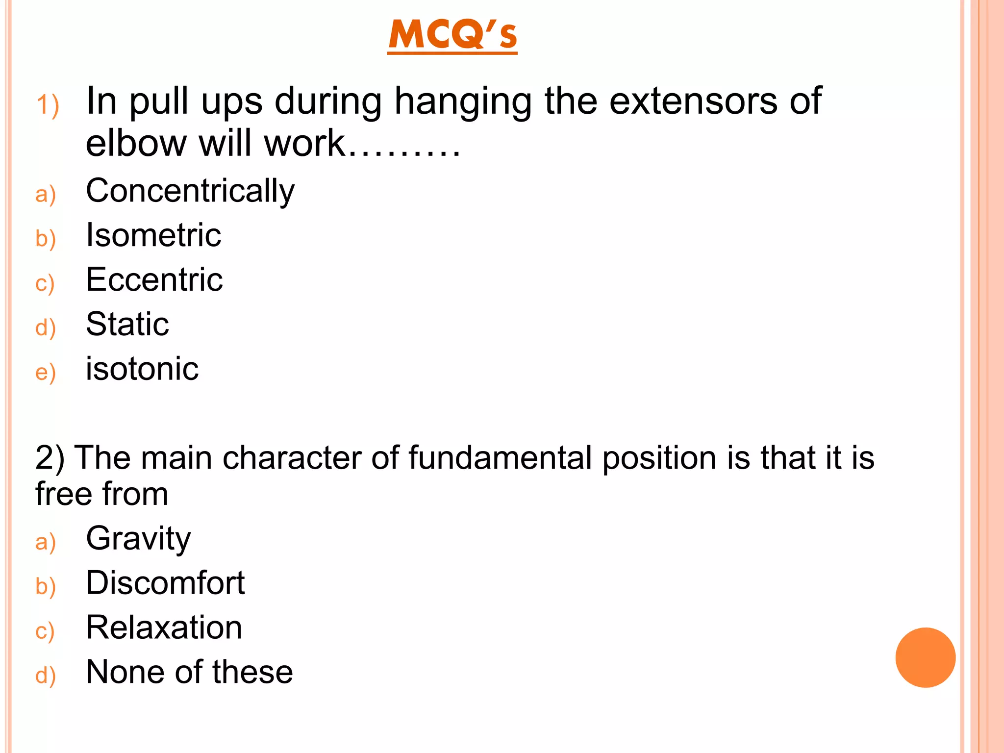 Hanging and lying kinesiology | PPT