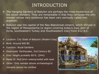 Hanging gardens of babylon, mesopotamia | PDF