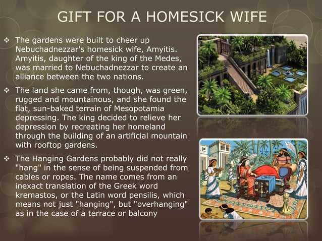 Hanging gardens of babylon, mesopotamia | PDF | Landscaping | Home & Garden