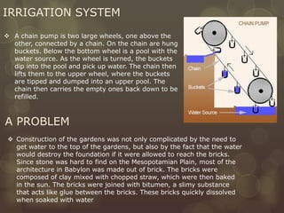Hanging gardens of babylon, mesopotamia | PDF
