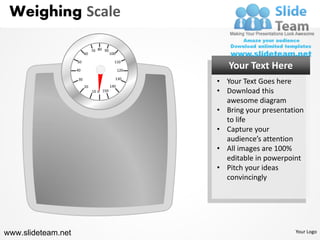 Hanging weighing scale measure powerpoint ppt slides. | PDF