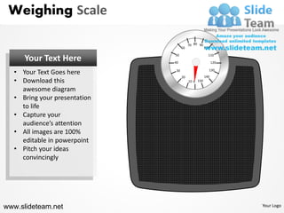 Hanging weighing scale measure powerpoint ppt slides. | PDF