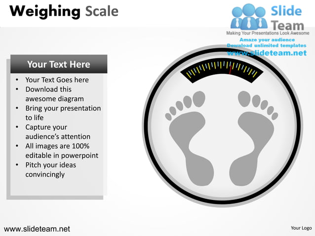 Hanging weighing scale measure powerpoint ppt slides. | PDF