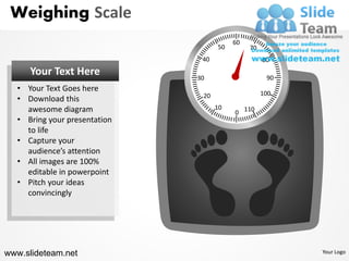 Hanging weighing scale measure powerpoint ppt slides. | PDF