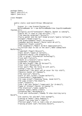 Hangman (Java Program written on Blue J Editor) | PDF | Programming ...