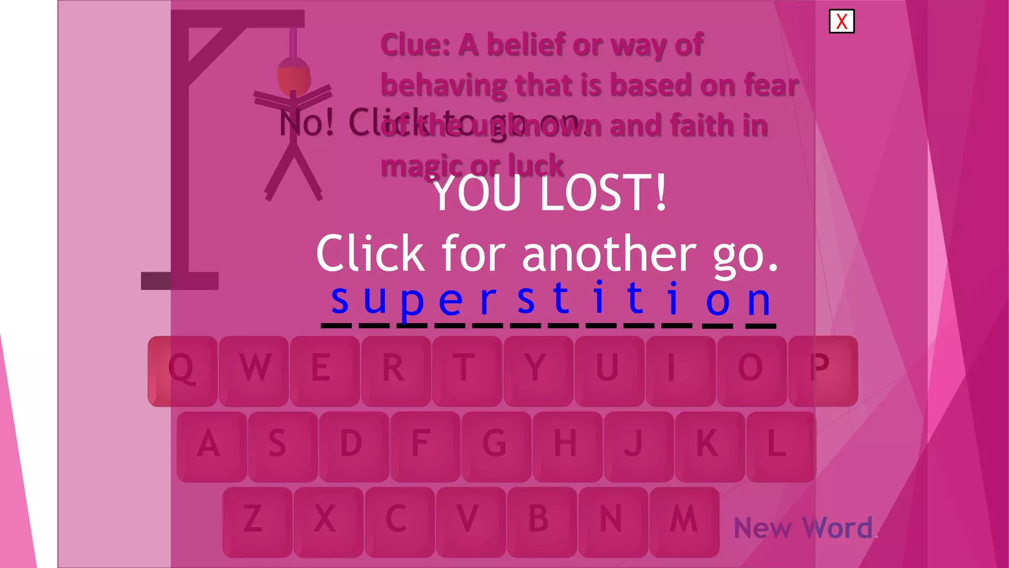 Interactive PowerPoint : Hangman | PPTX