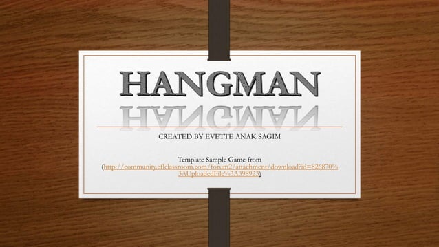 Interactive PowerPoint : Hangman | PPTX | Video Game Genres | Video Gaming