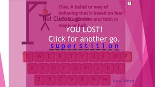 Interactive PowerPoint : Hangman | PPTX