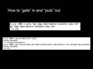 Hangout with ruby | PPT