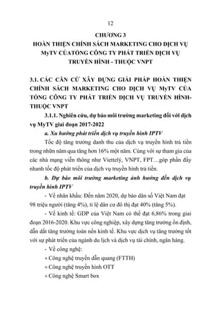 Chính sách marketing cho dịch vụ MyTV của Công ty phát triển dịch vụ truyền hình- thuộc VNPT | DOCX
