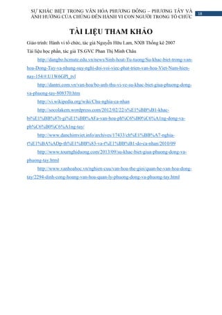 SỰ KHÁC BIỆT TRONG VĂN HÓA PHƯƠNG ĐÔNG VÀ VĂN HÓA PHƯƠNG TÂY VÀ ẢNH ...