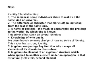 Identity and Worship | PPT